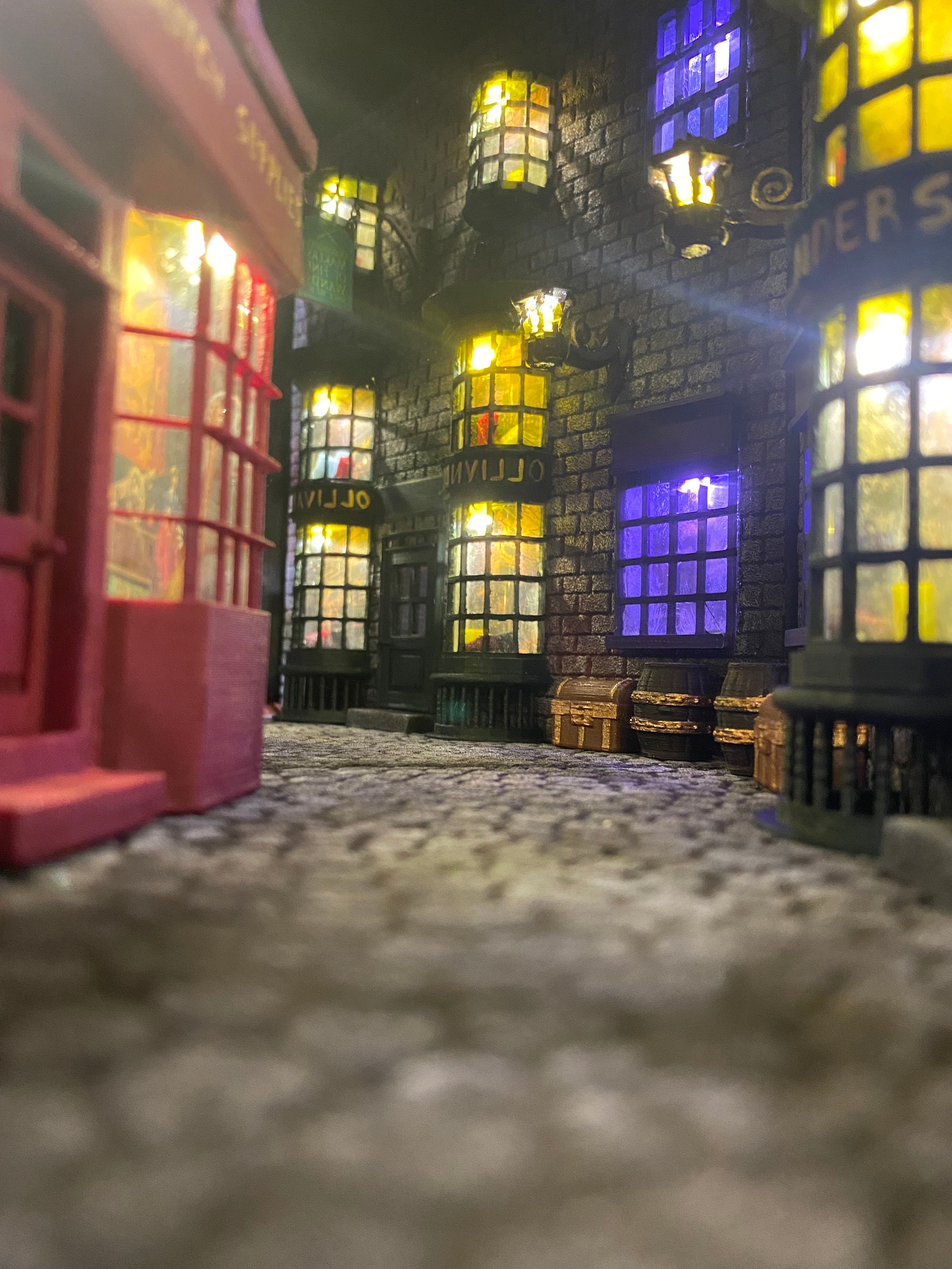 Book Nook Bookshelf Insert Magic Alley Book END Library Decor - Etsy