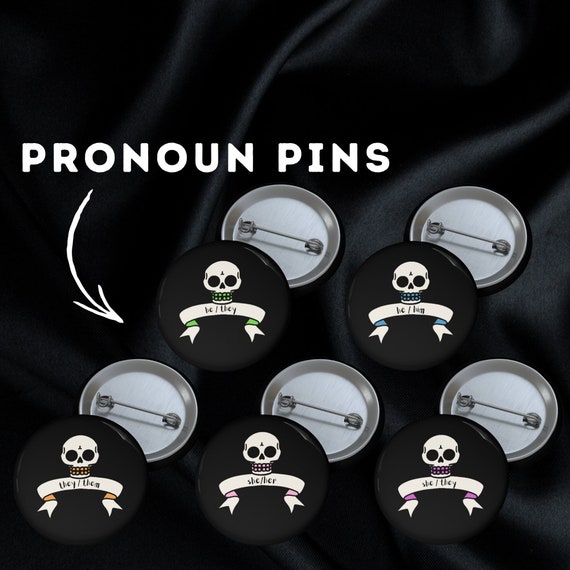 Pronoun Pin Pronoun They Them Pins She Her Pin They Them Pins | Etsy