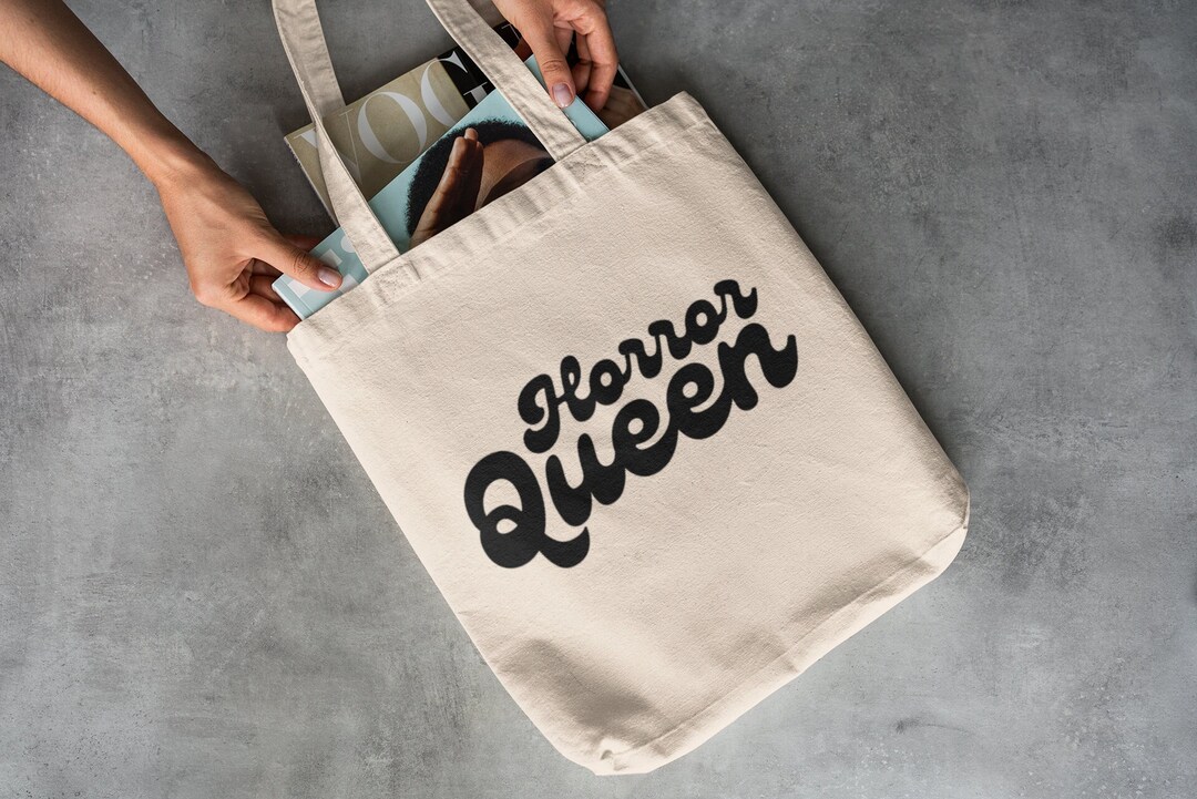 Horror Queen- Canvas Tote Bag- Horror Bag-horror Purse -horror Tote Bag ...