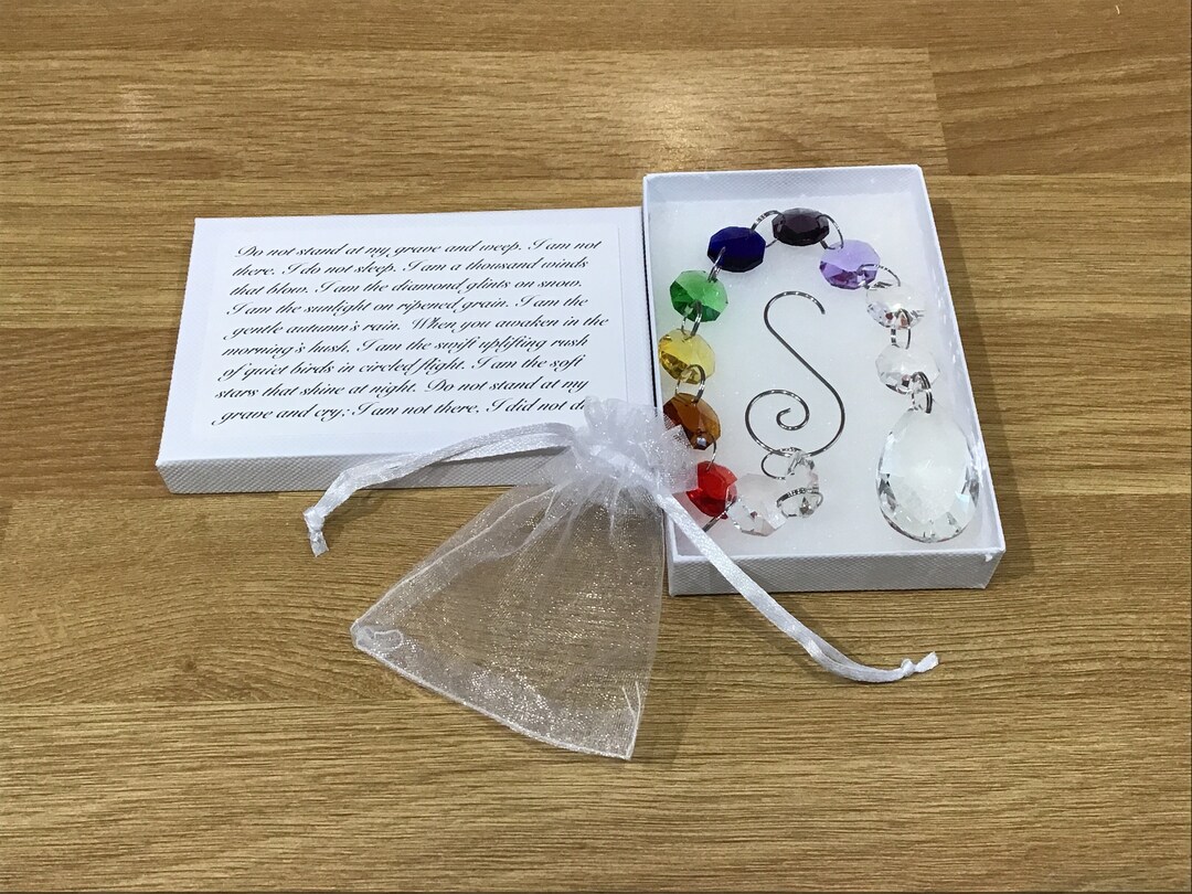 Memorial Sun Catcher in Loving Memory Gift Boxed With the Heartwarming ...