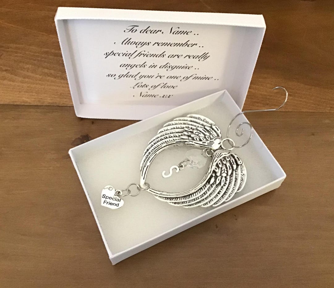 Personalised Angel Wings Gift Special Friend Birthday Christmas ...