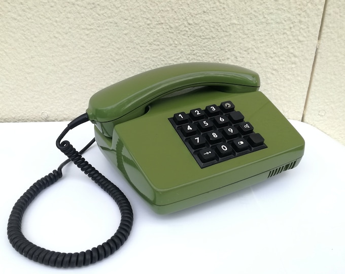 80s Siemens Telephone / Vintage 1980s Green Telephone / Green Mid ...