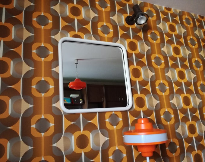 1970s Wall Mirror / 70s Space Age Mirror / Mid Century Modern Wall ...