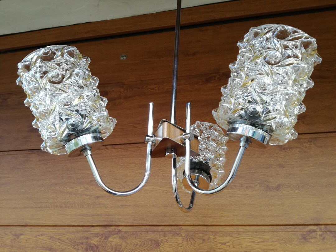 1970s Mid Century Modern Pendant Lamp, Made in Yugoslavia / Vintage 70s ...