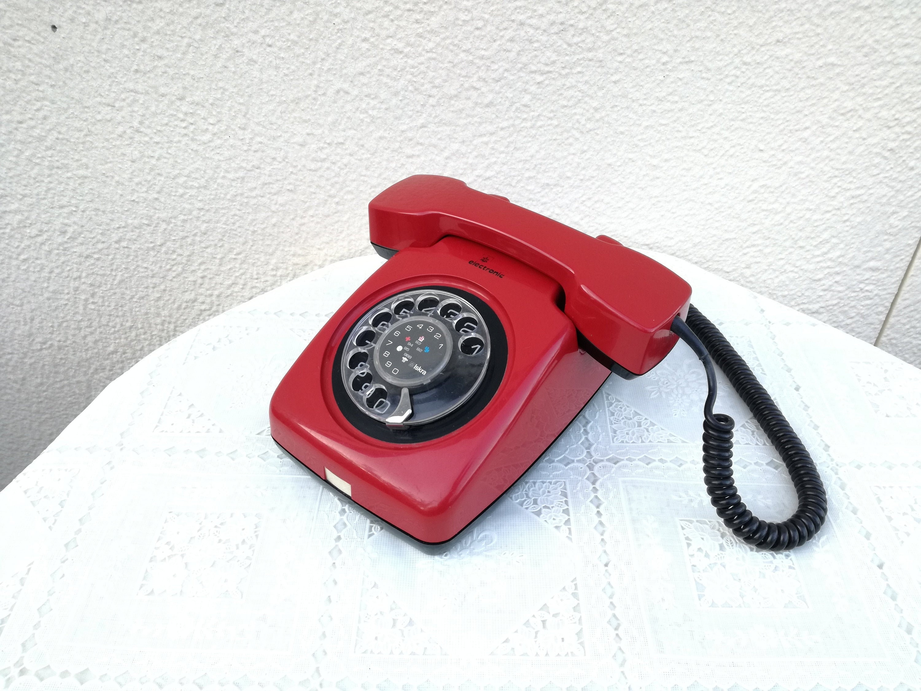 Iskra ETA 62 Drehscheibe Telefon / 70er Jahre Rotes Telefon / Retro ...
