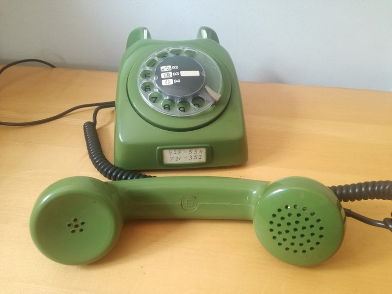 1980s Rotary Dial Telephone EI Niš ATA 80 / Vintage Green - Etsy