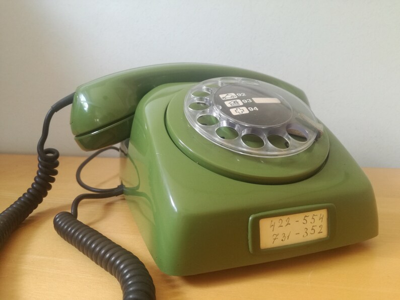1980s Rotary Dial Telephone EI Niš ATA 80 / Vintage Green - Etsy