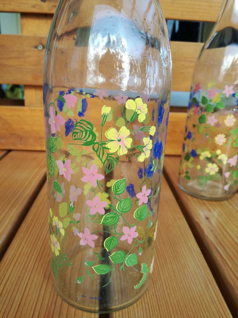 1 of 4 Cerve Italy Flip Top Bottle With Floral Print - Etsy