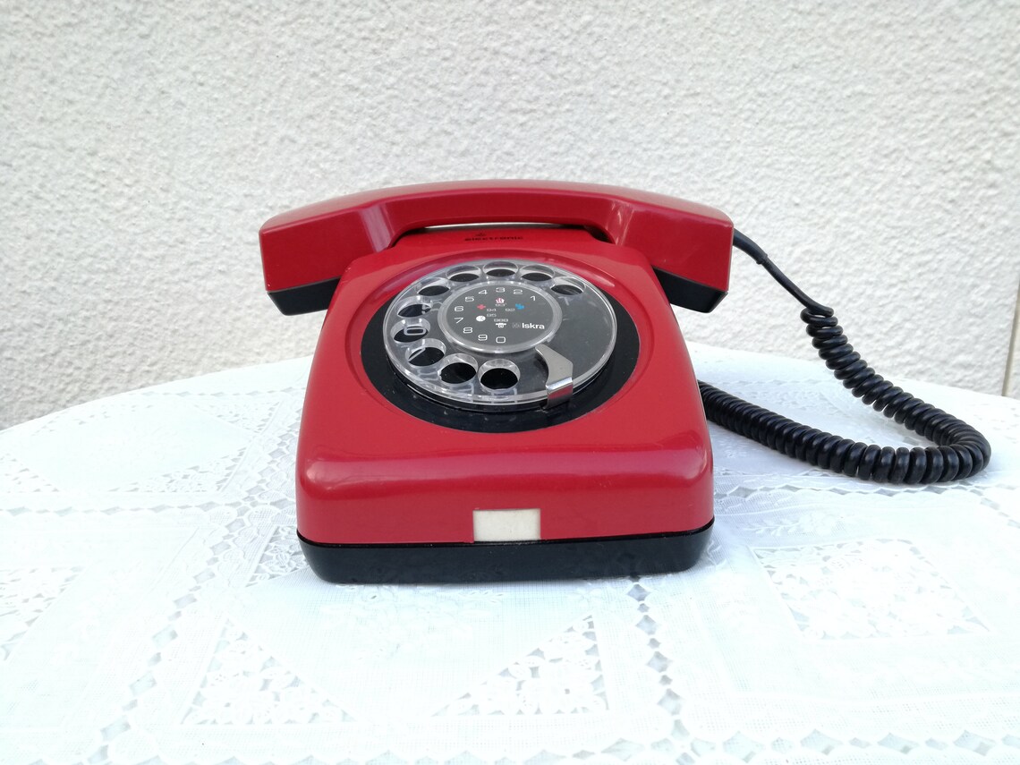 Iskra ETA 62 Drehscheibe Telefon / 70er Jahre Rotes Telefon / Retro ...