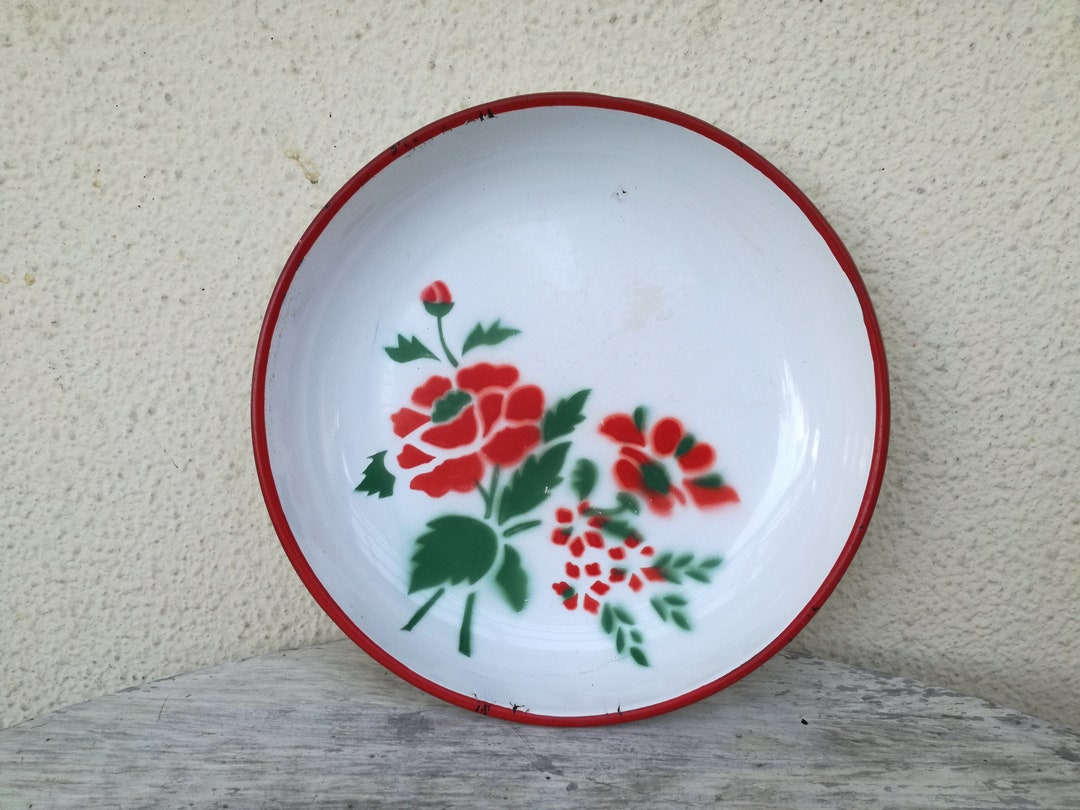 1960s Enameled Plate EMO Celje / Vintage Enamel Plate, Made in ...
