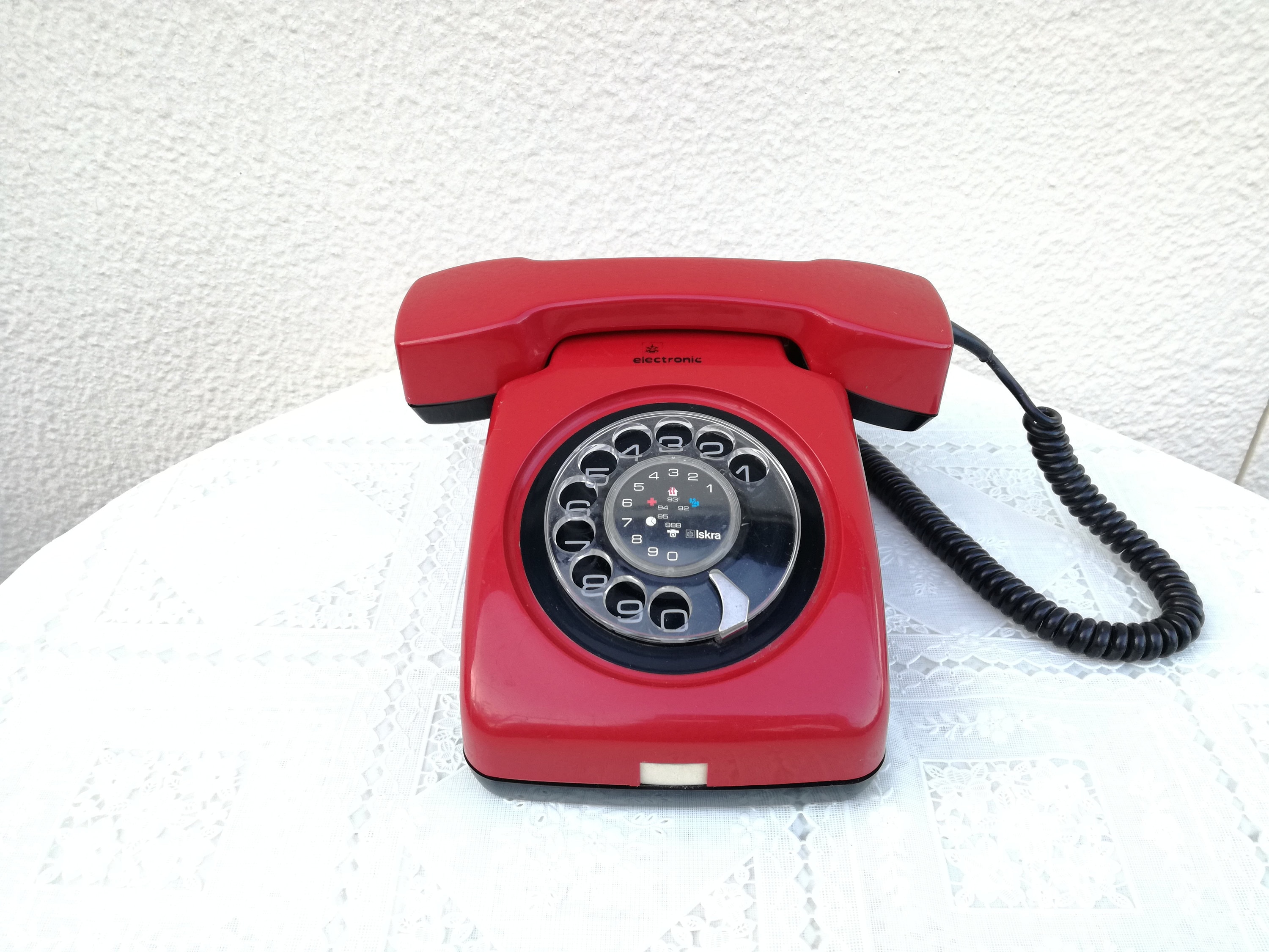 Iskra ETA 62 Drehscheibe Telefon / 70er Jahre Rotes Telefon / Retro ...