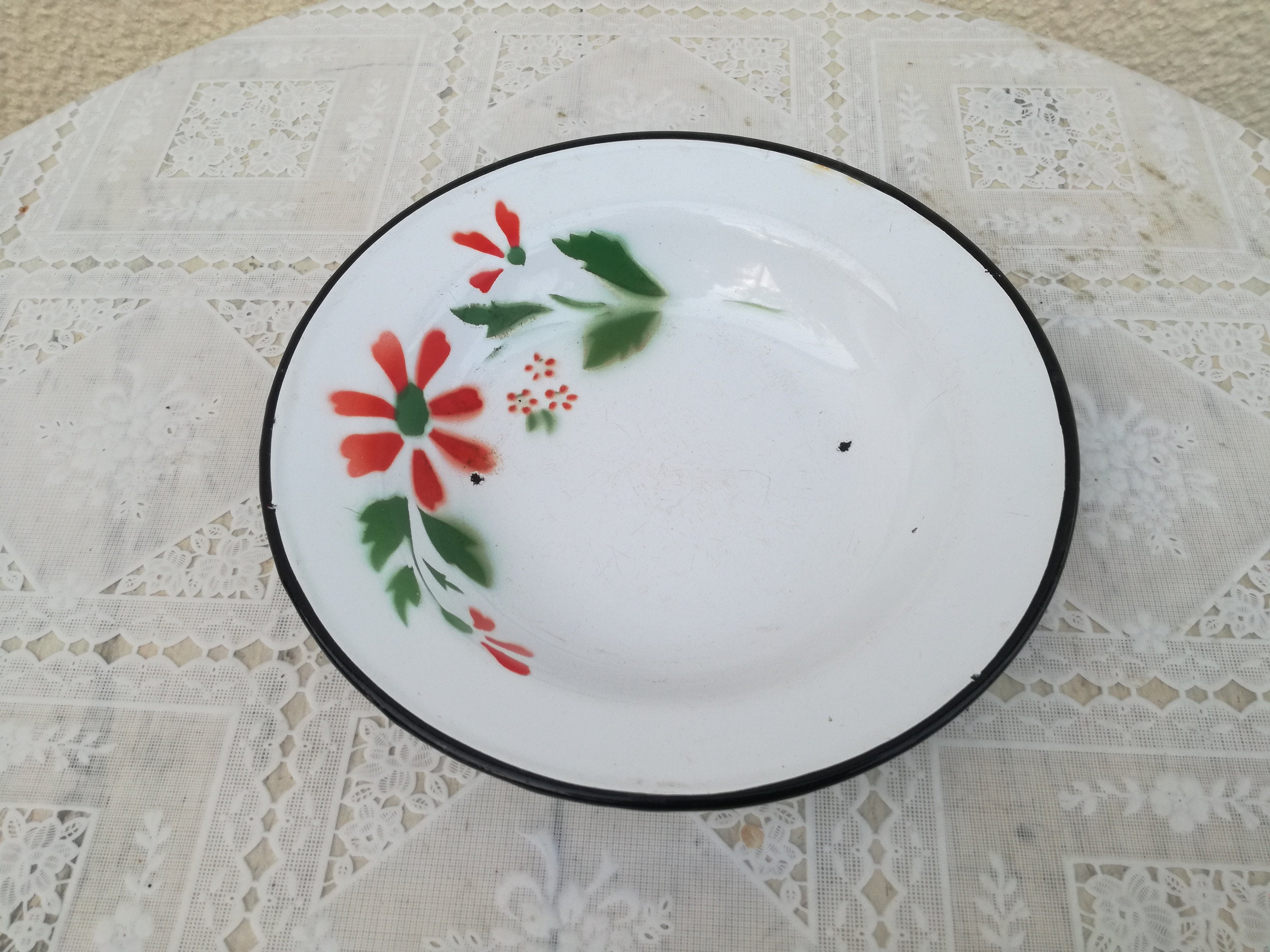 1960s Enameled Plate EMO Celje / Vintage Enamel Plate, Made in ...