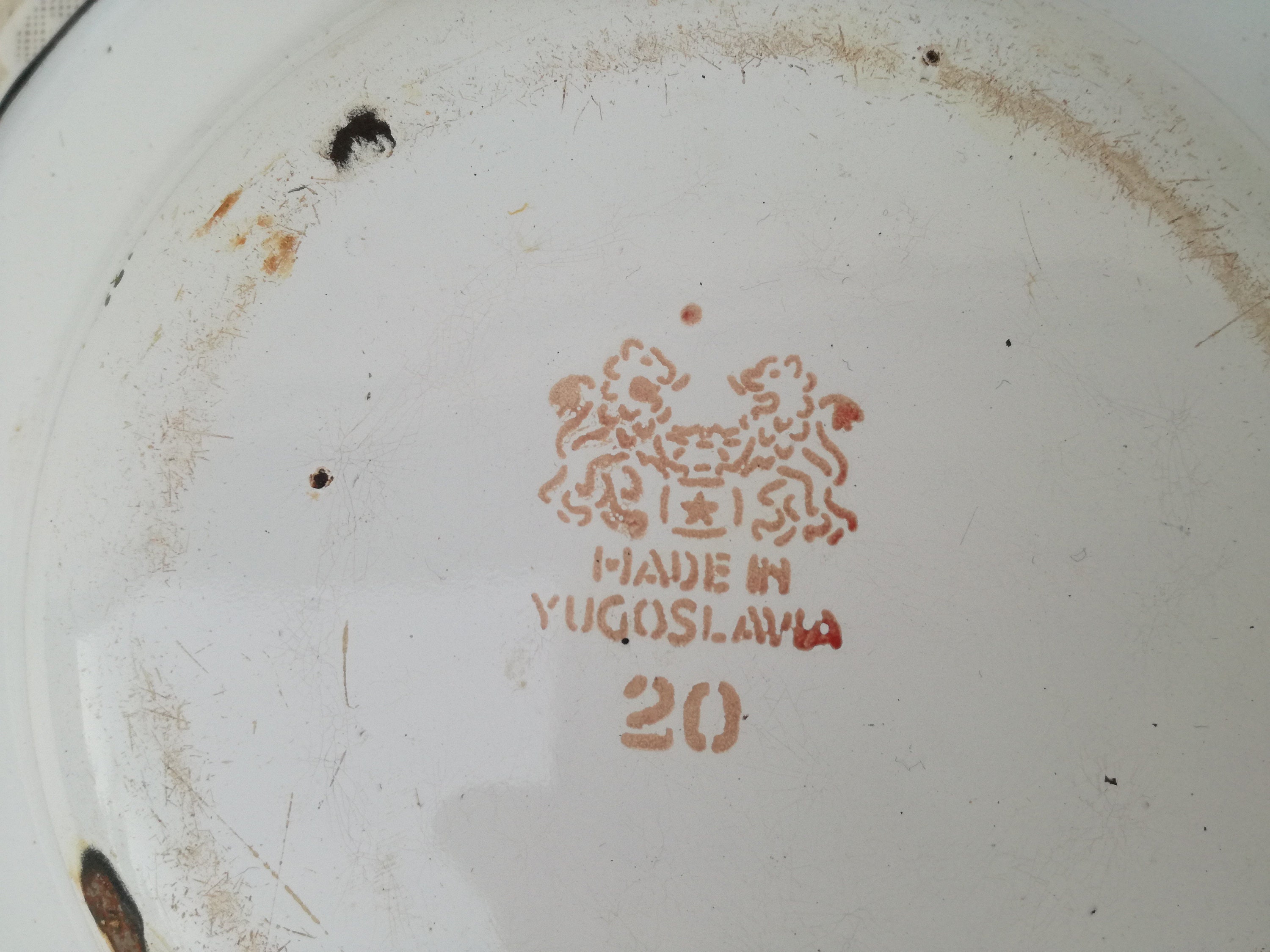 1960s Enameled Plate EMO Celje / Vintage Enamel Plate, Made in ...