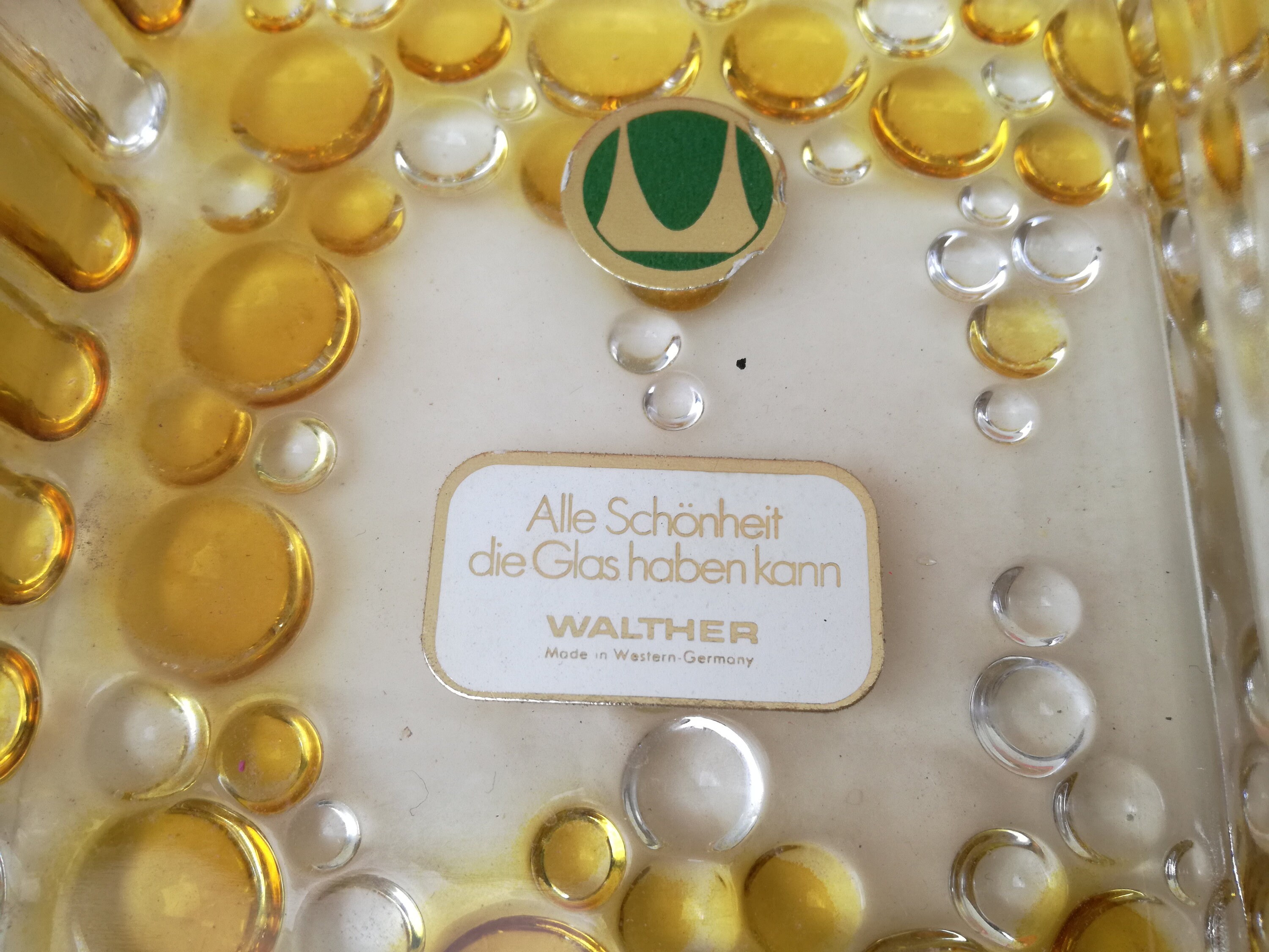 Vintage Bubble Glass Serving Tray / 1960s Amber Glass Tray / - Etsy