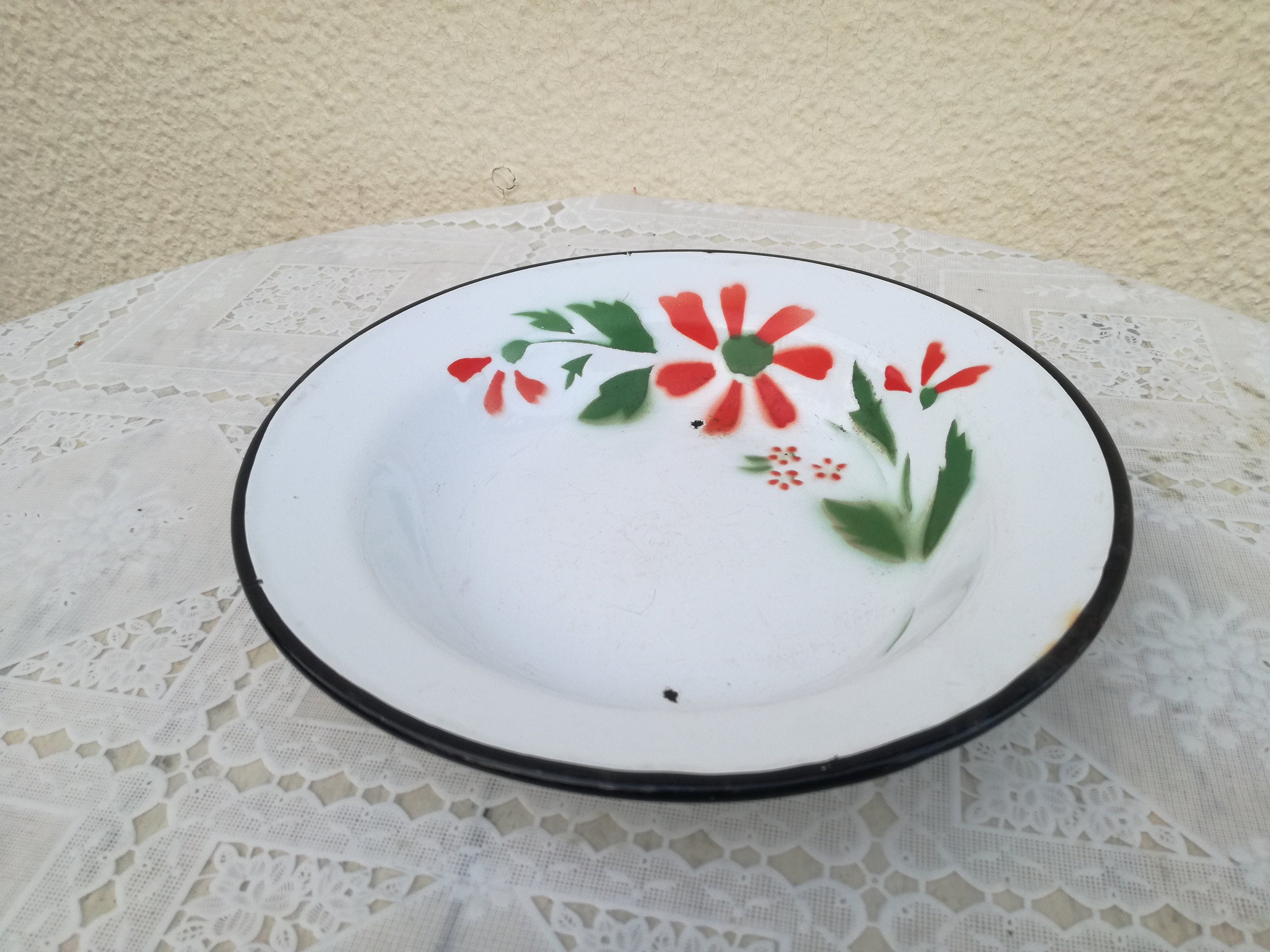 1960s Enameled Plate EMO Celje / Vintage Enamel Plate, Made in ...