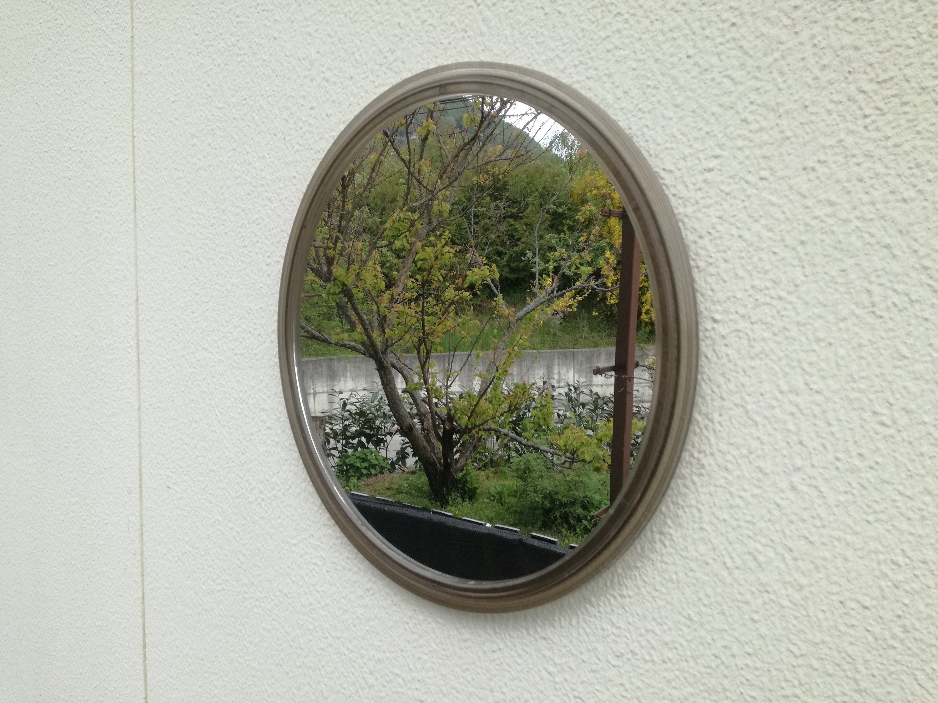 80s Mirror / 1980s Round Wall Mirror / Transparent Plastic Frame ...