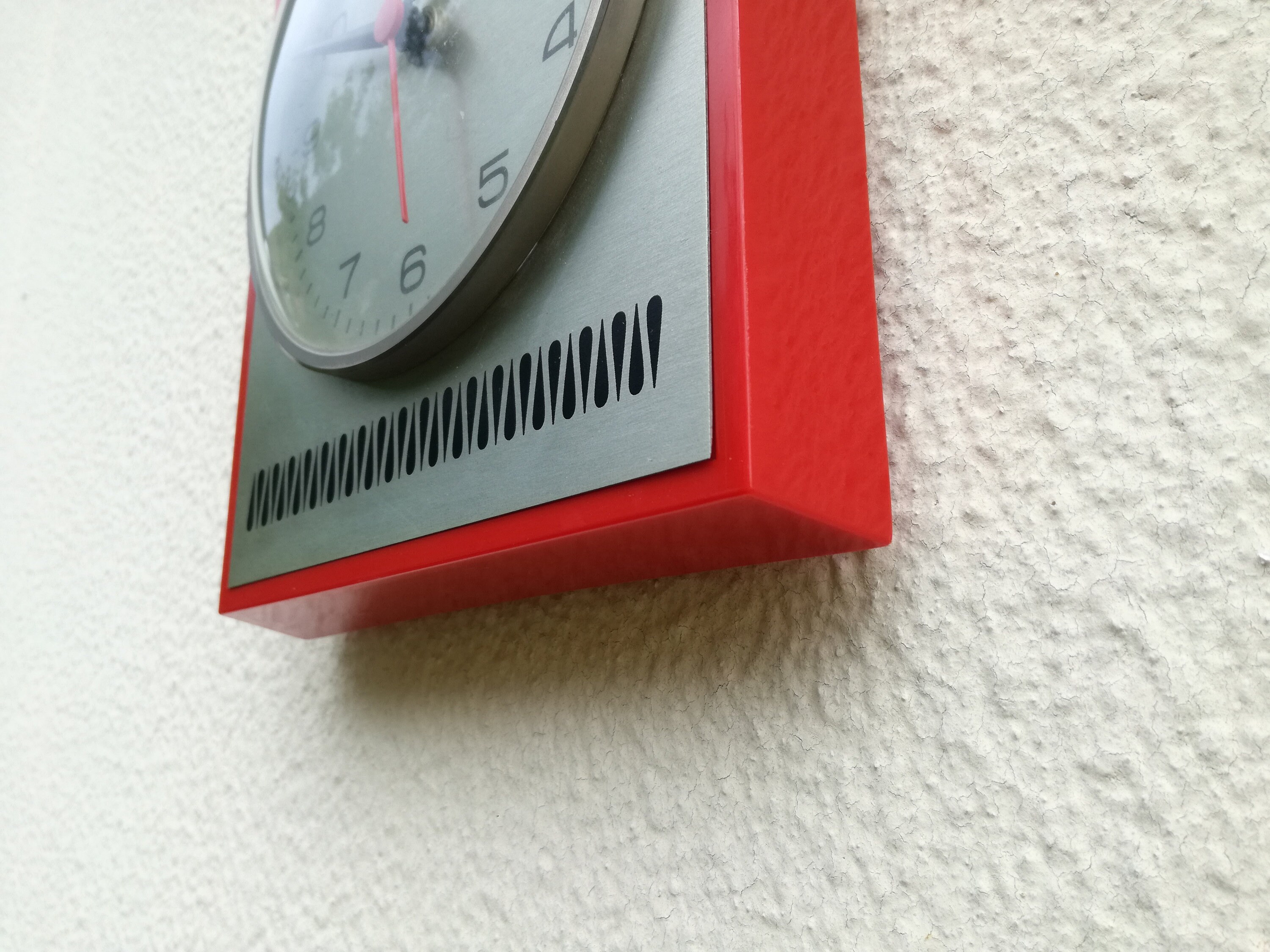 1960s Wall Clock Weimar Made in DDR / 60s Red Plastic Clock / - Etsy