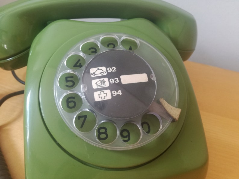 1980s Rotary Dial Telephone EI Niš ATA 80 / Vintage Green - Etsy UK