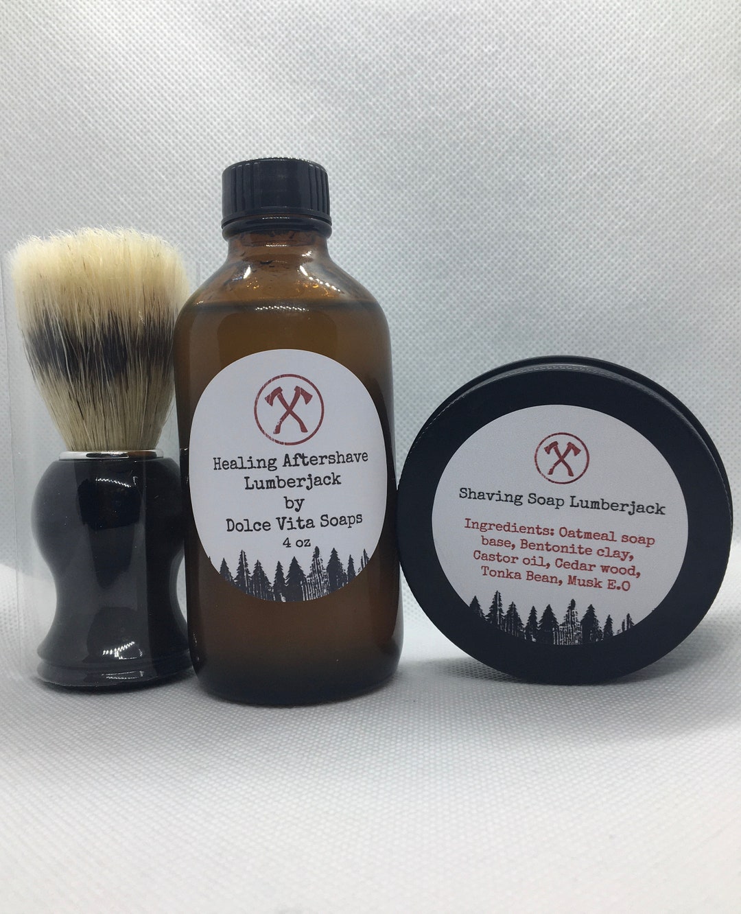 All Natural Shaving Set, Complete Grooming Set for Men, Shaving Kit ...