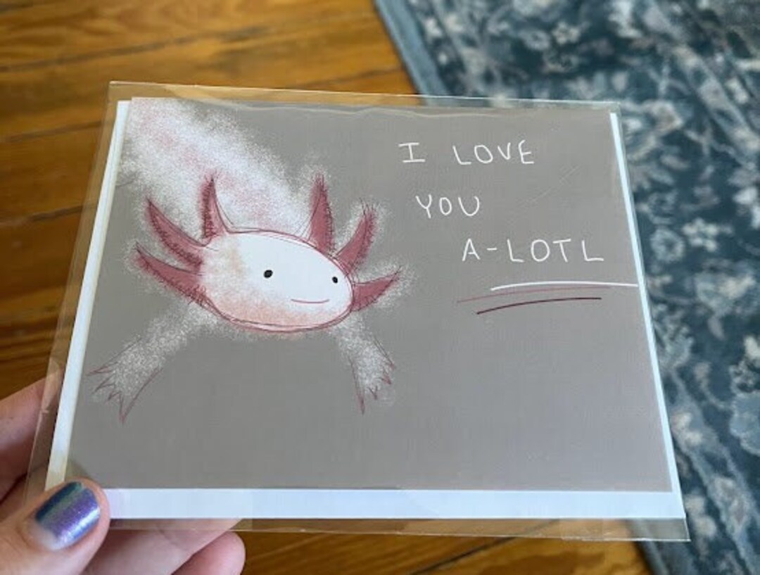 Axolotl Card - Etsy