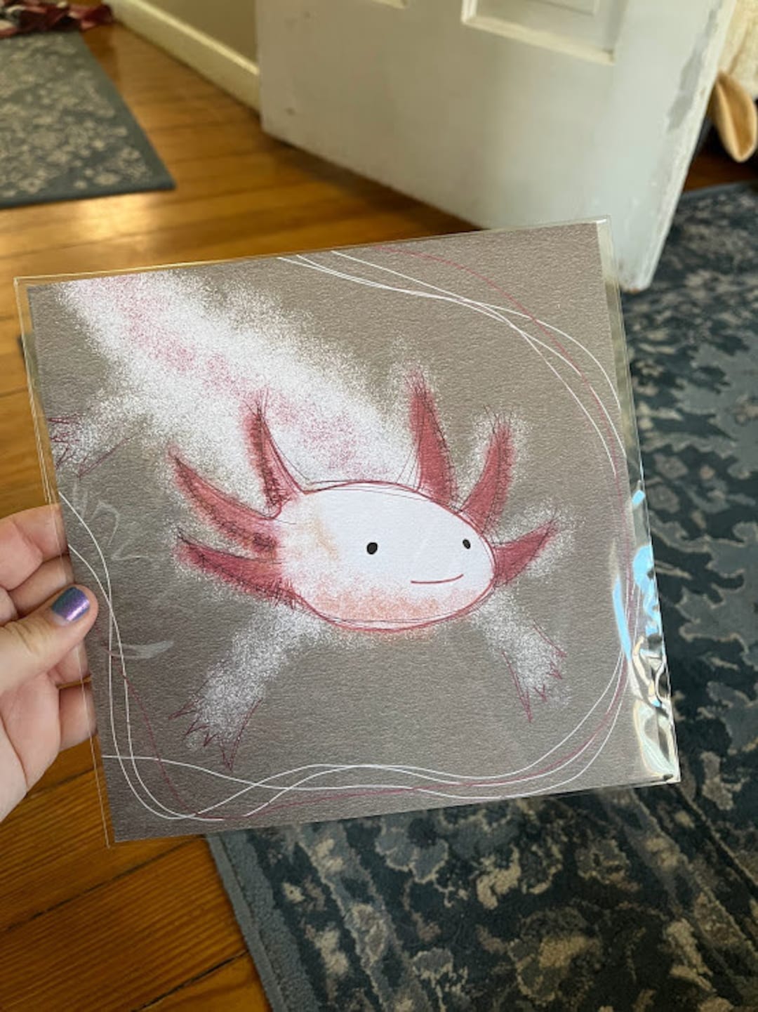 Axolotl Print 8x8 - Etsy