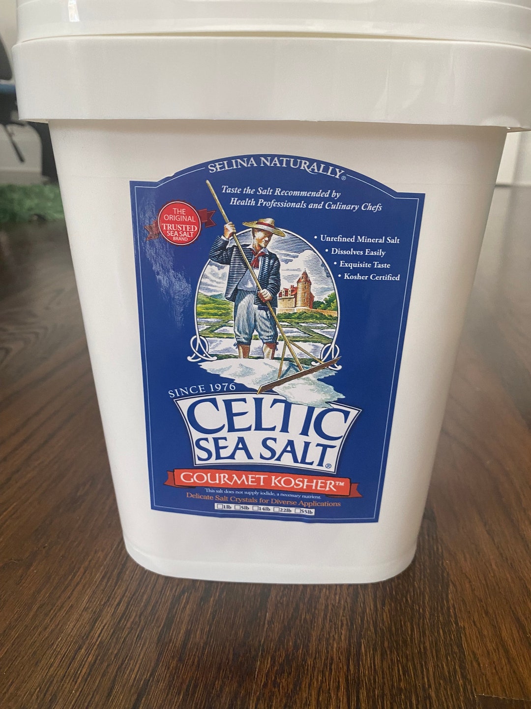 14LB Gourmet Kosher Celtic Salt pure White With Free Salt Jar - Etsy