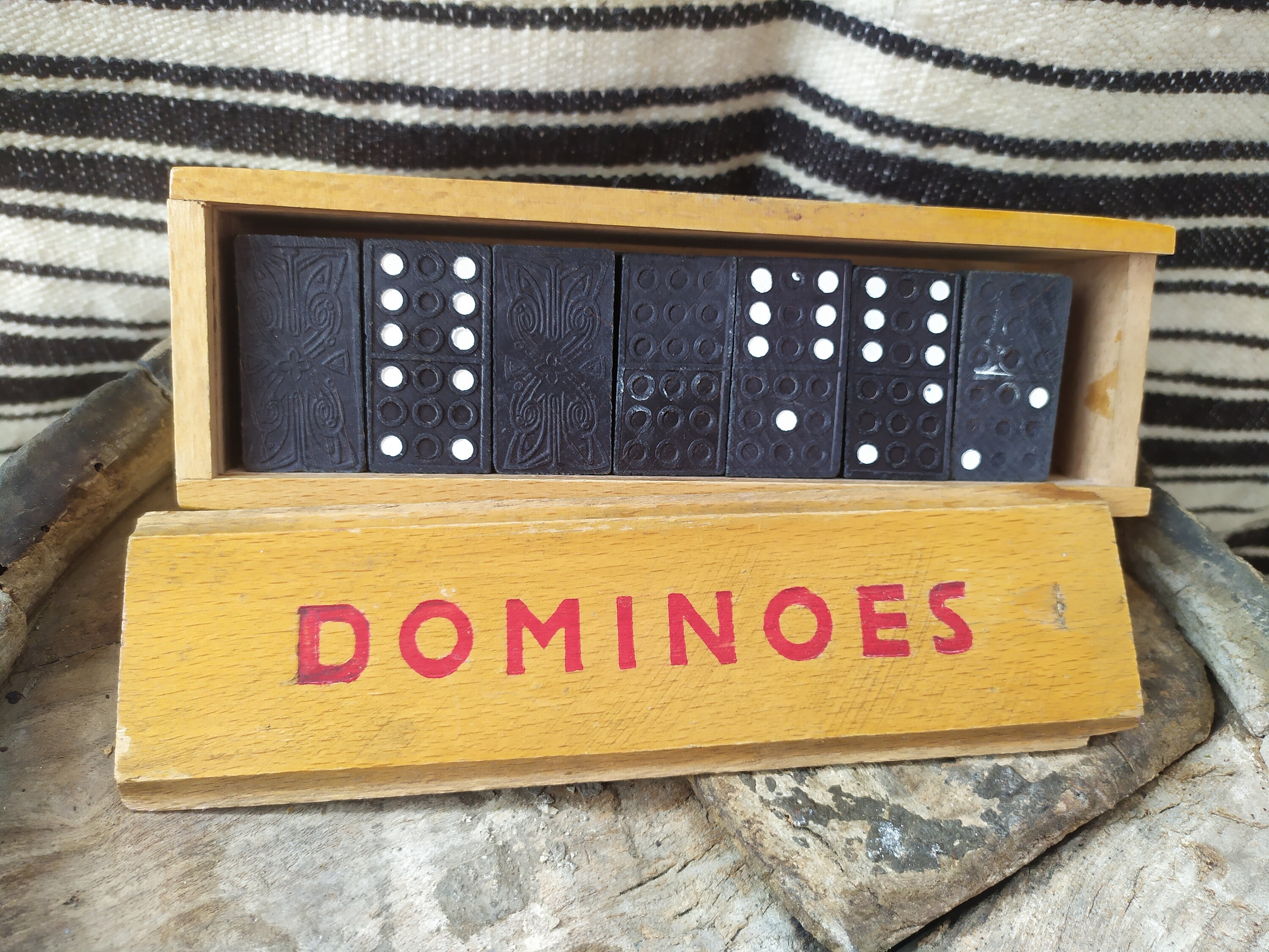 Vintage Domino Domino Set in Wooden Box Old Domino Vintage | Etsy