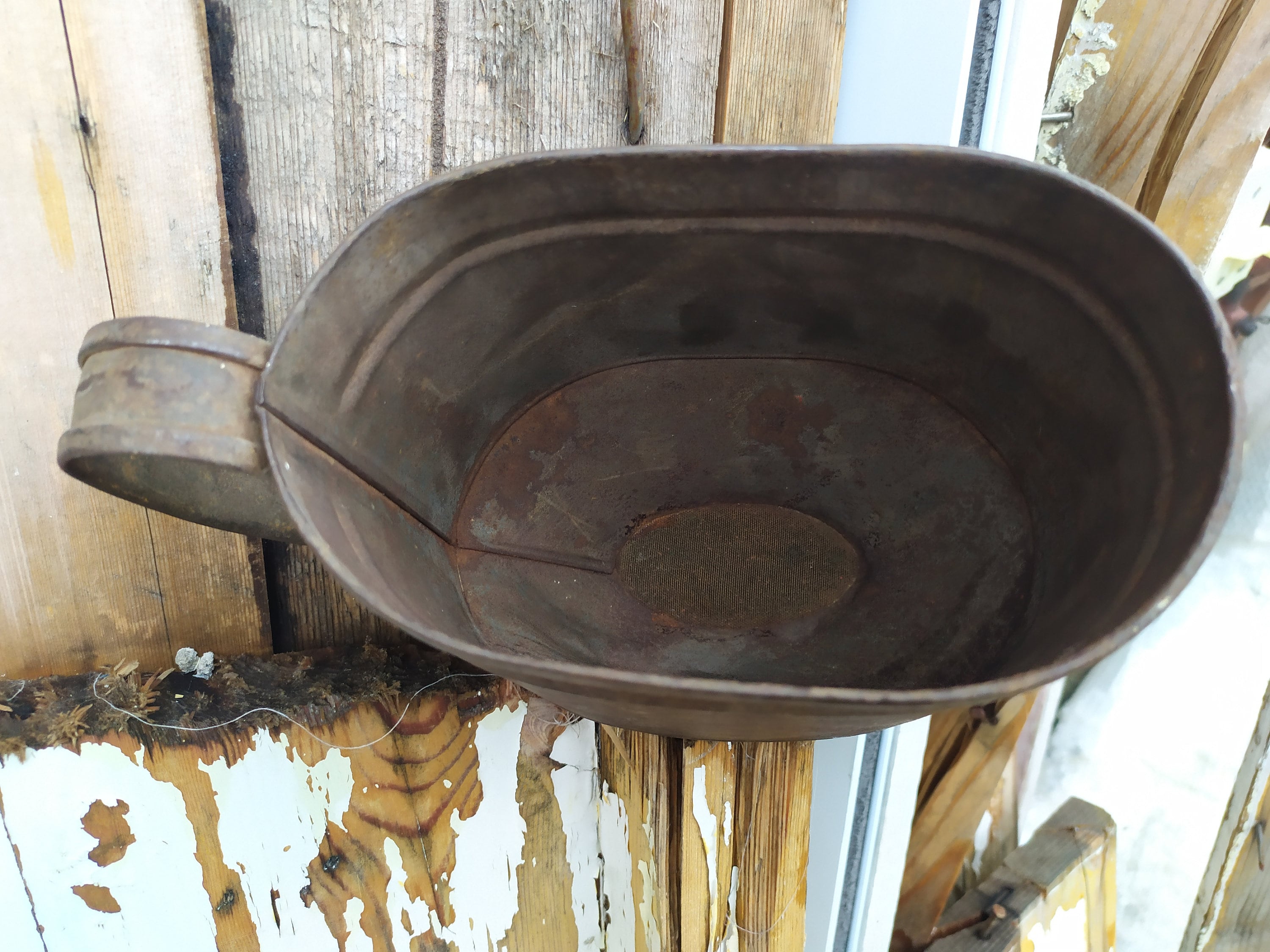 Vintage Funnel, Rusty Funnel, Large Rural Funnel, Garden Decor ...