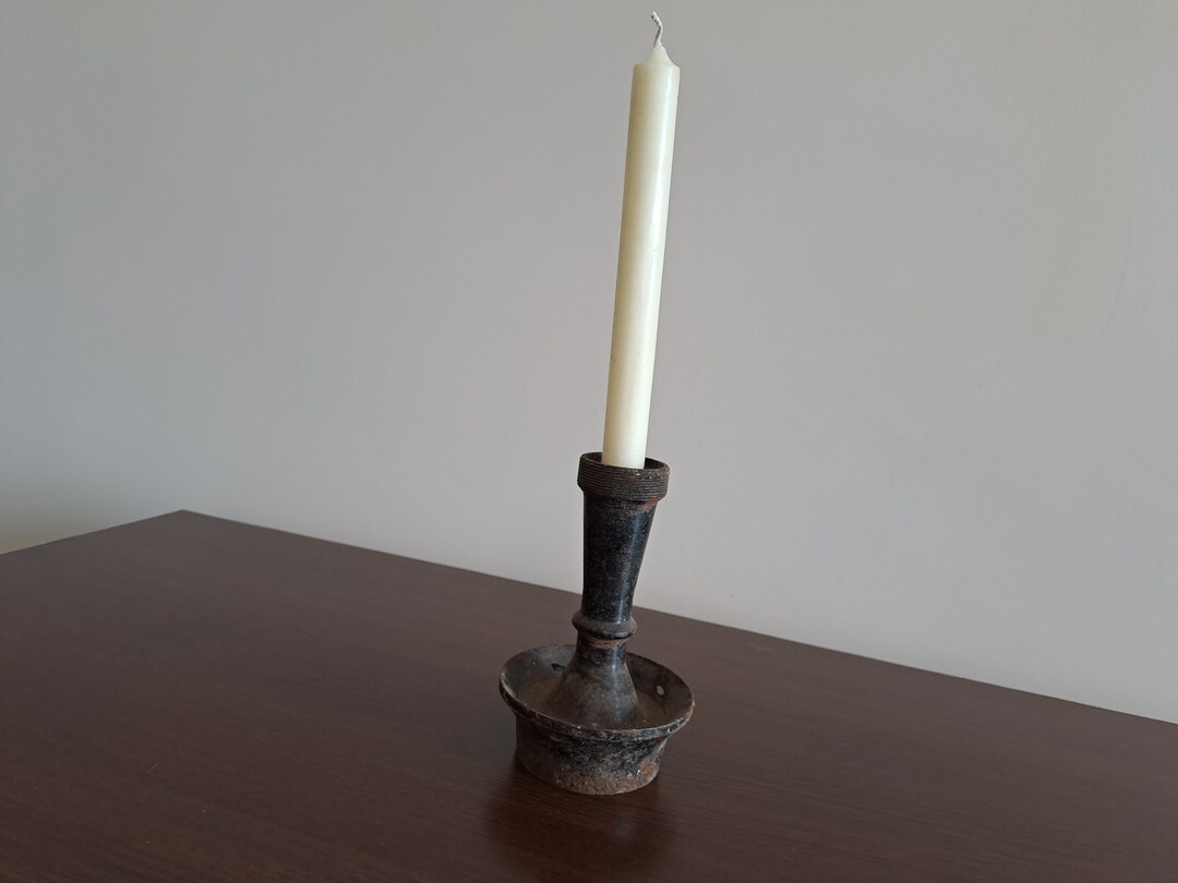 Vintage Handmade Candlestick, Antique Wrought Candlestick, Home Decor ...
