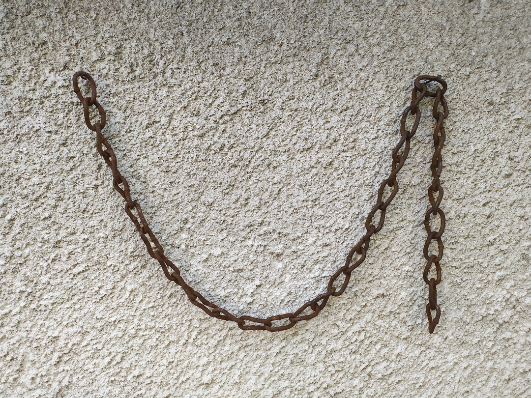Rusty Old Chain, Vintage Chain, Rustic and Farm Decor, Scrap Iron ...