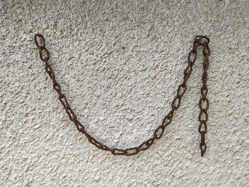 Rusty Old Chain, Vintage Chain, Rustic and Farm Decor, Scrap Iron ...