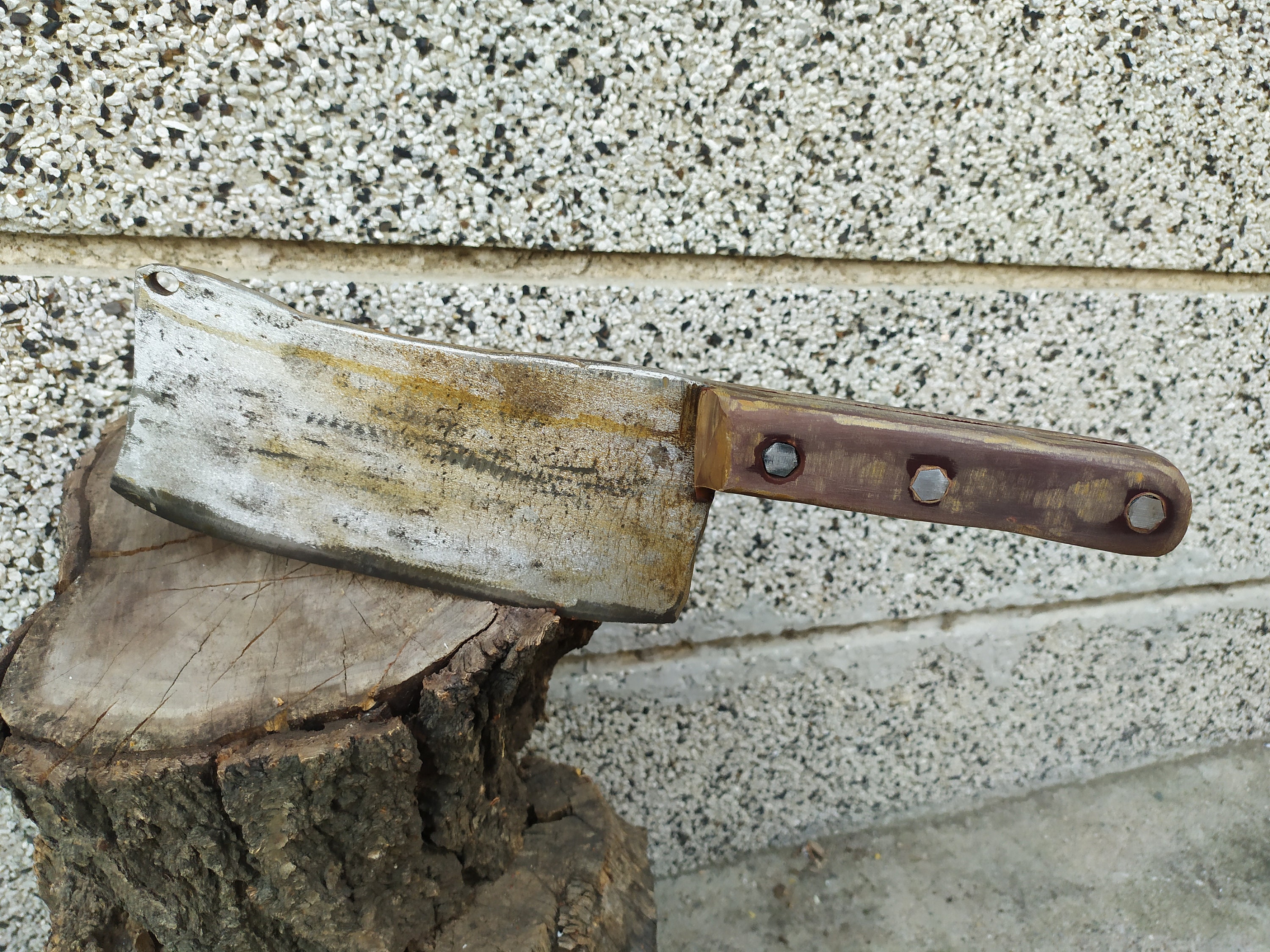 Extra Large Cleaver, Vintage Meat Cutting Knife, Old-fashioned Hand ...