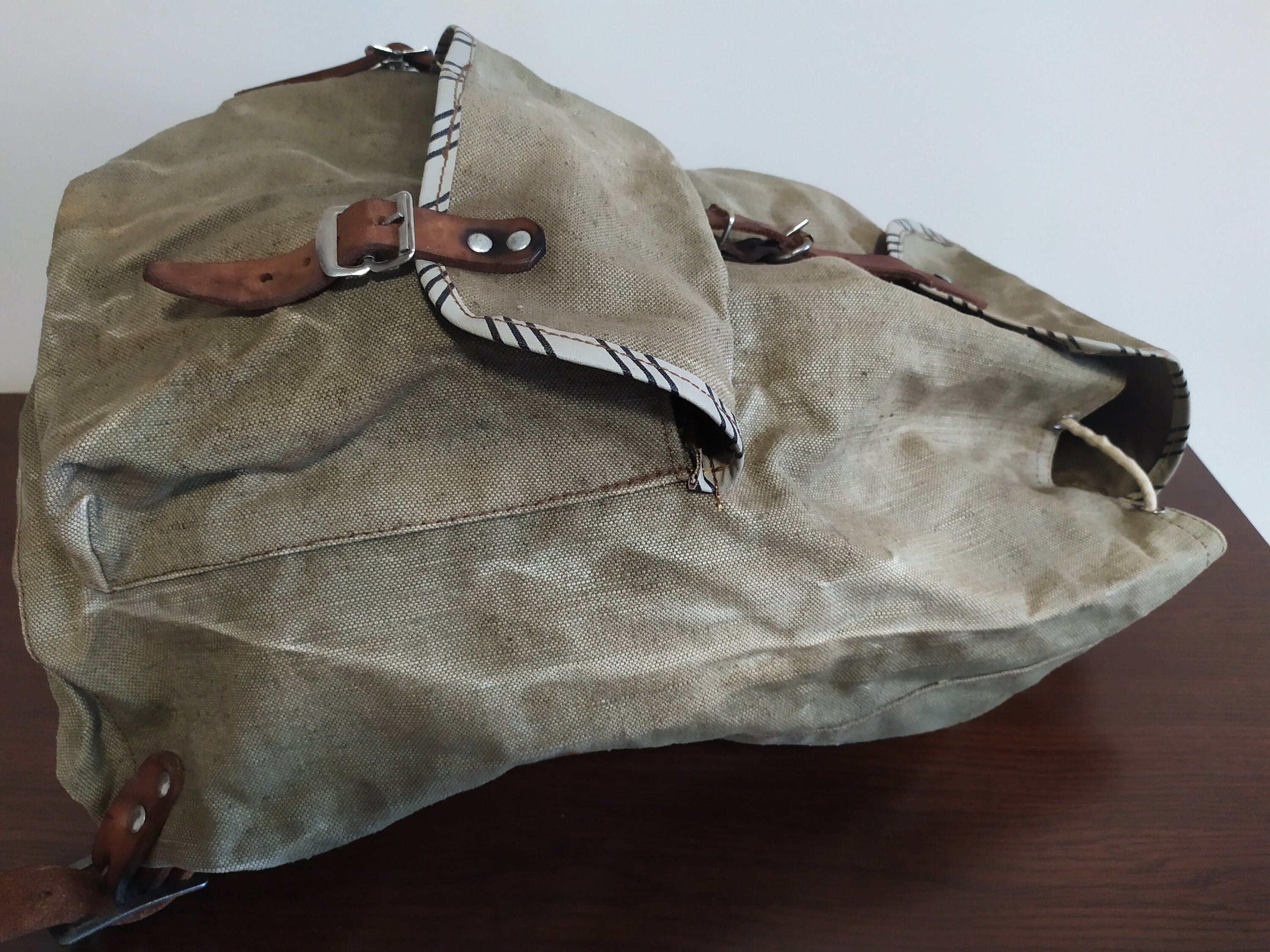 Vintage Military Backpack , Ancient Army Backpack, Green Army Bag With ...