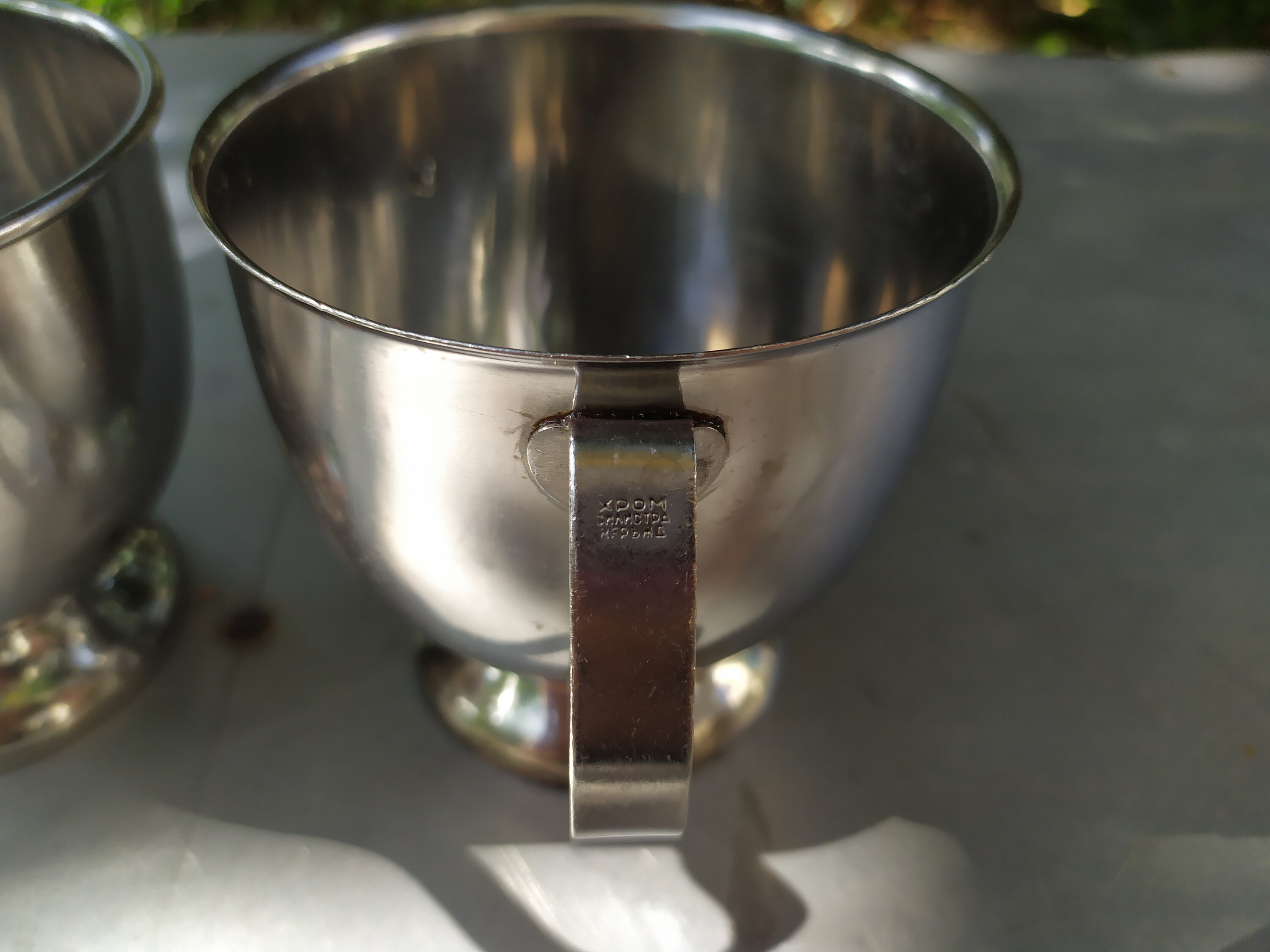 Set 2 Pcs Vintage Large Metal Cups, Retro Travel Cups, Camping Cups ...