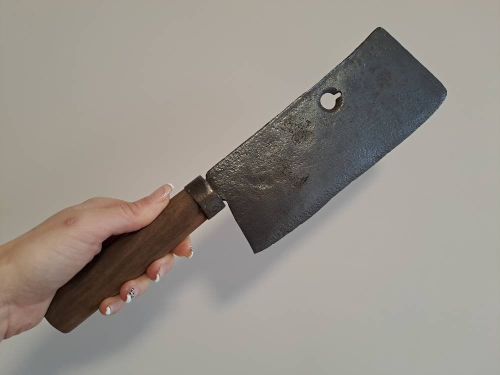 Vintage Cleaver, Old Cleaver, Rusty Cleaver, Vintage Meat Cutting Knife ...