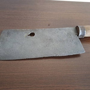 Vintage Cleaver, Old Cleaver, Rusty Cleaver, Vintage Meat Cutting Knife ...