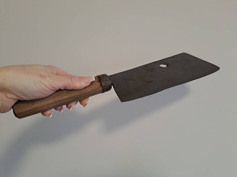 Vintage Cleaver, Old Cleaver, Rusty Cleaver, Vintage Meat Cutting Knife ...