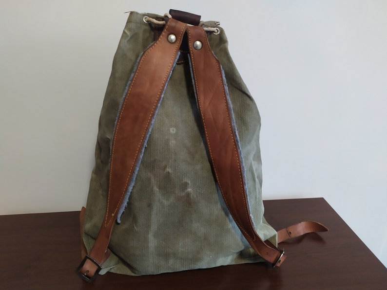 Vintage Military Backpack , Ancient Army Backpack, Green Army Bag With ...