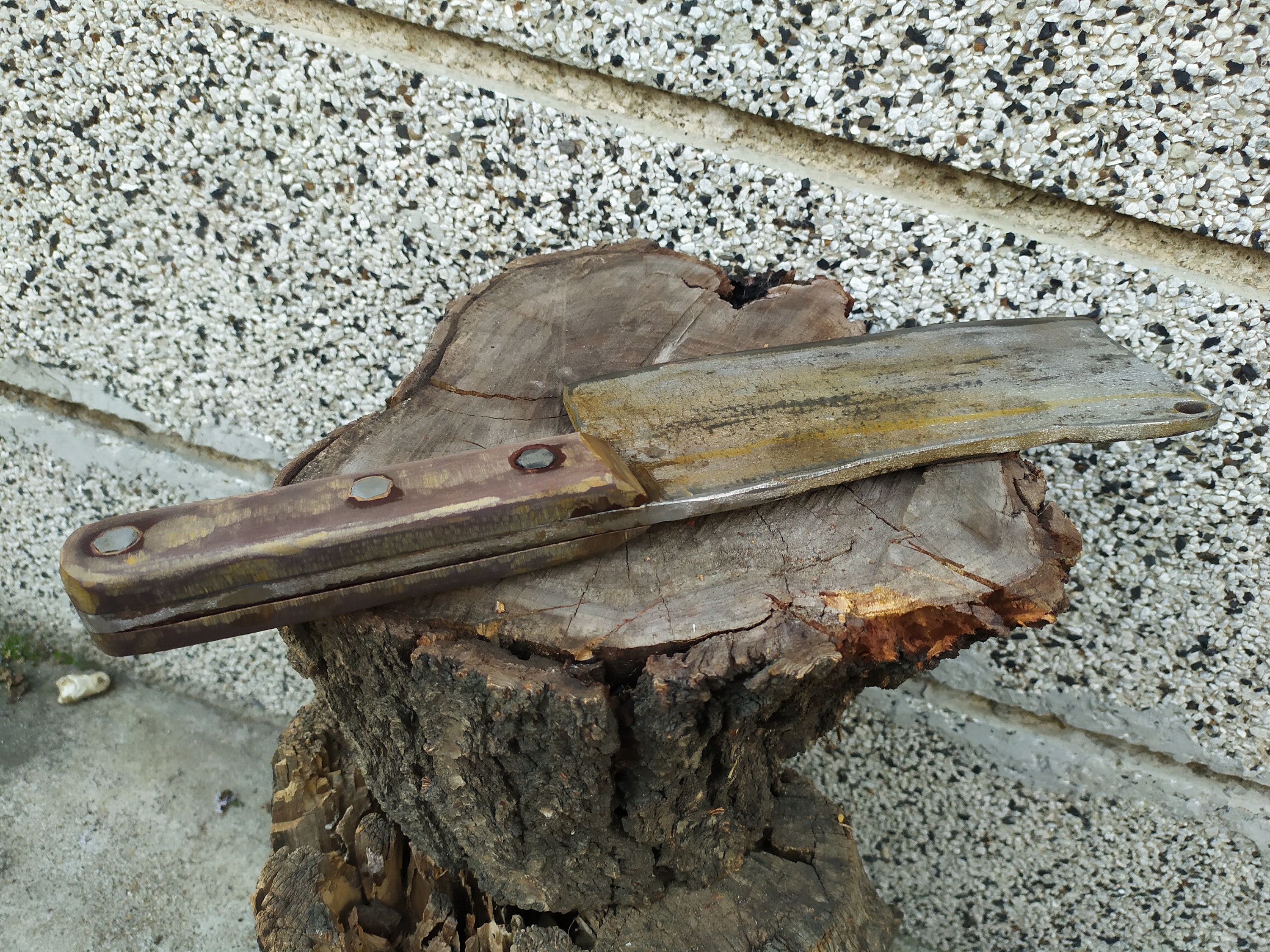 Extra Large Cleaver, Vintage Meat Cutting Knife, Old-fashioned Hand ...