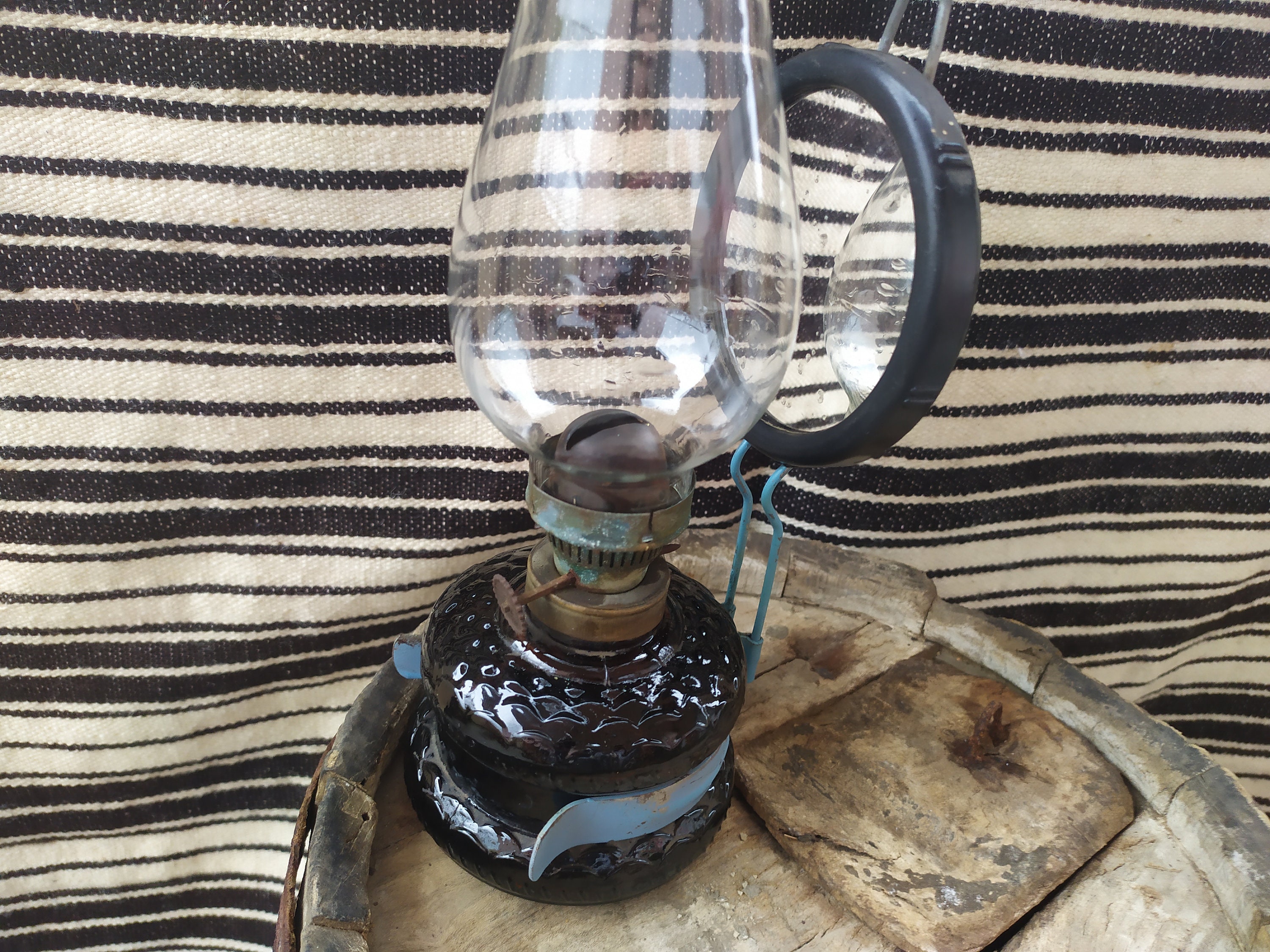 Lámpara de gas, lámpara de gas gris vintage, linterna de gas antigua ...