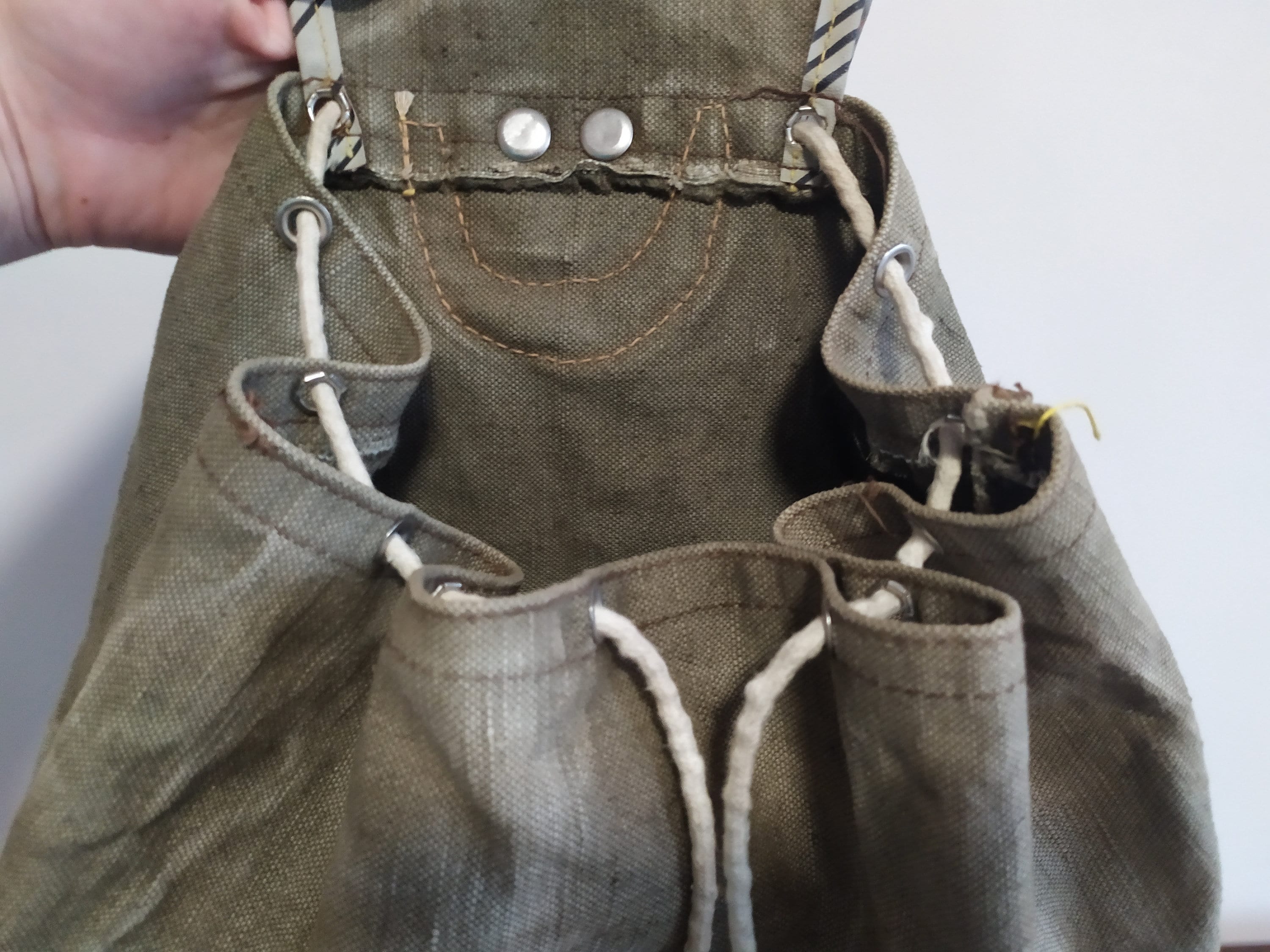 Vintage Military Backpack , Ancient Army Backpack, Green Army Bag With ...