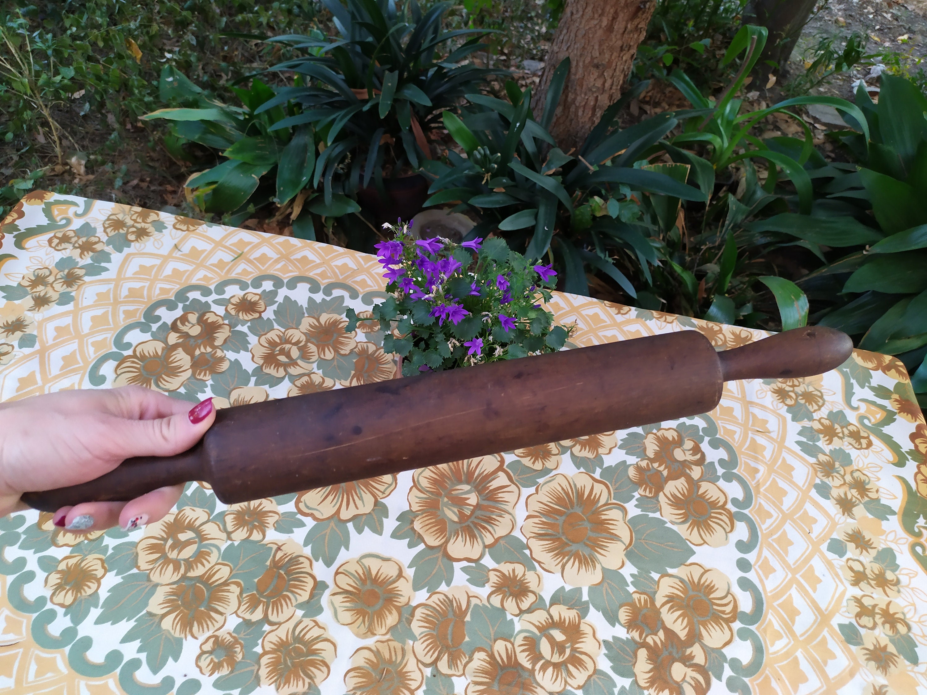 Vintage Handmade Wooden Rolling Pin, Rustic Rolling Pin, Vintage ...