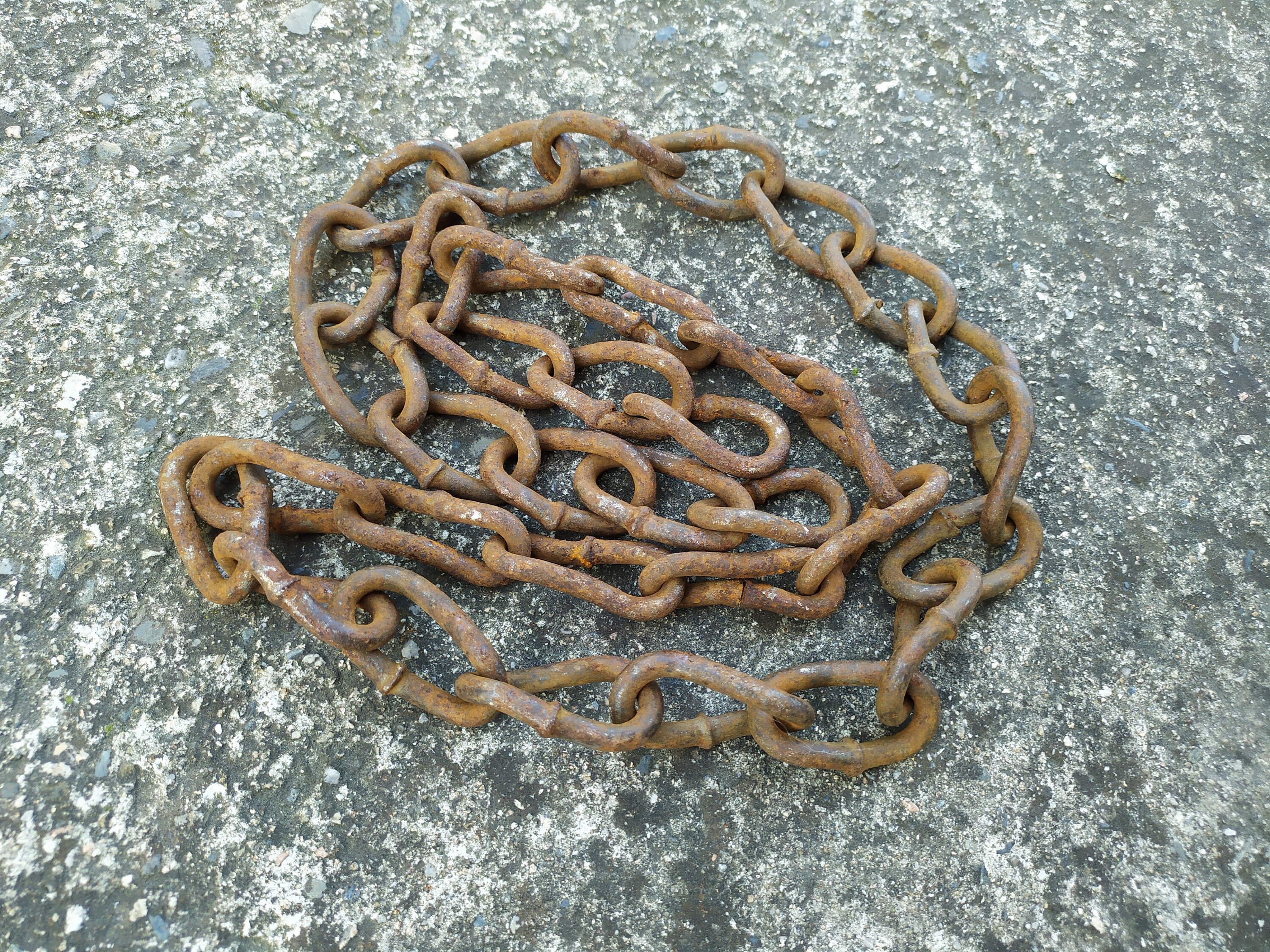 Rusty Old Chain, Vintage Chain, Rustic and Farm Decor, Scrap Iron ...