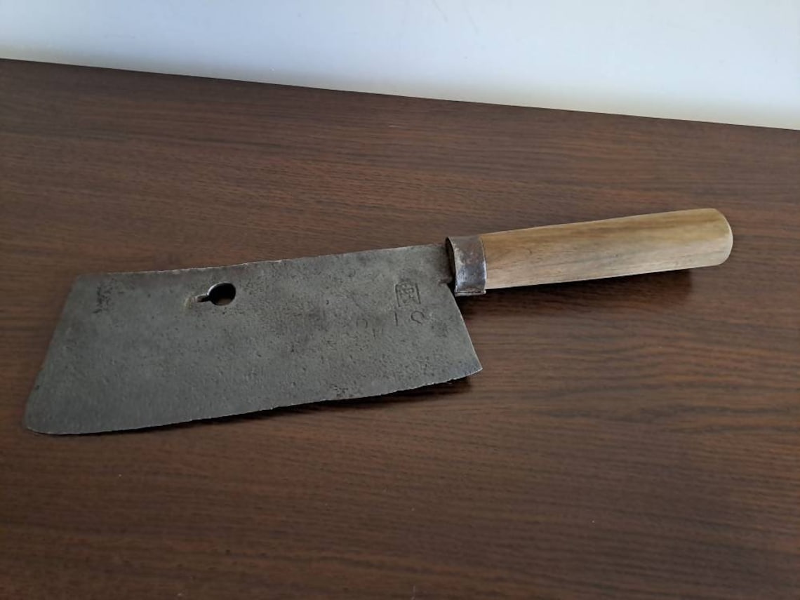 Vintage Cleaver, Old Cleaver, Rusty Cleaver, Vintage Meat Cutting Knife ...