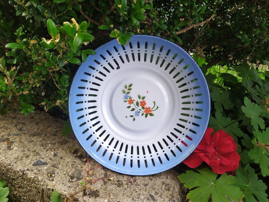 Vintage Fruit Tray, Antique Vegetable Plate, Metal Kitchen Tray ...