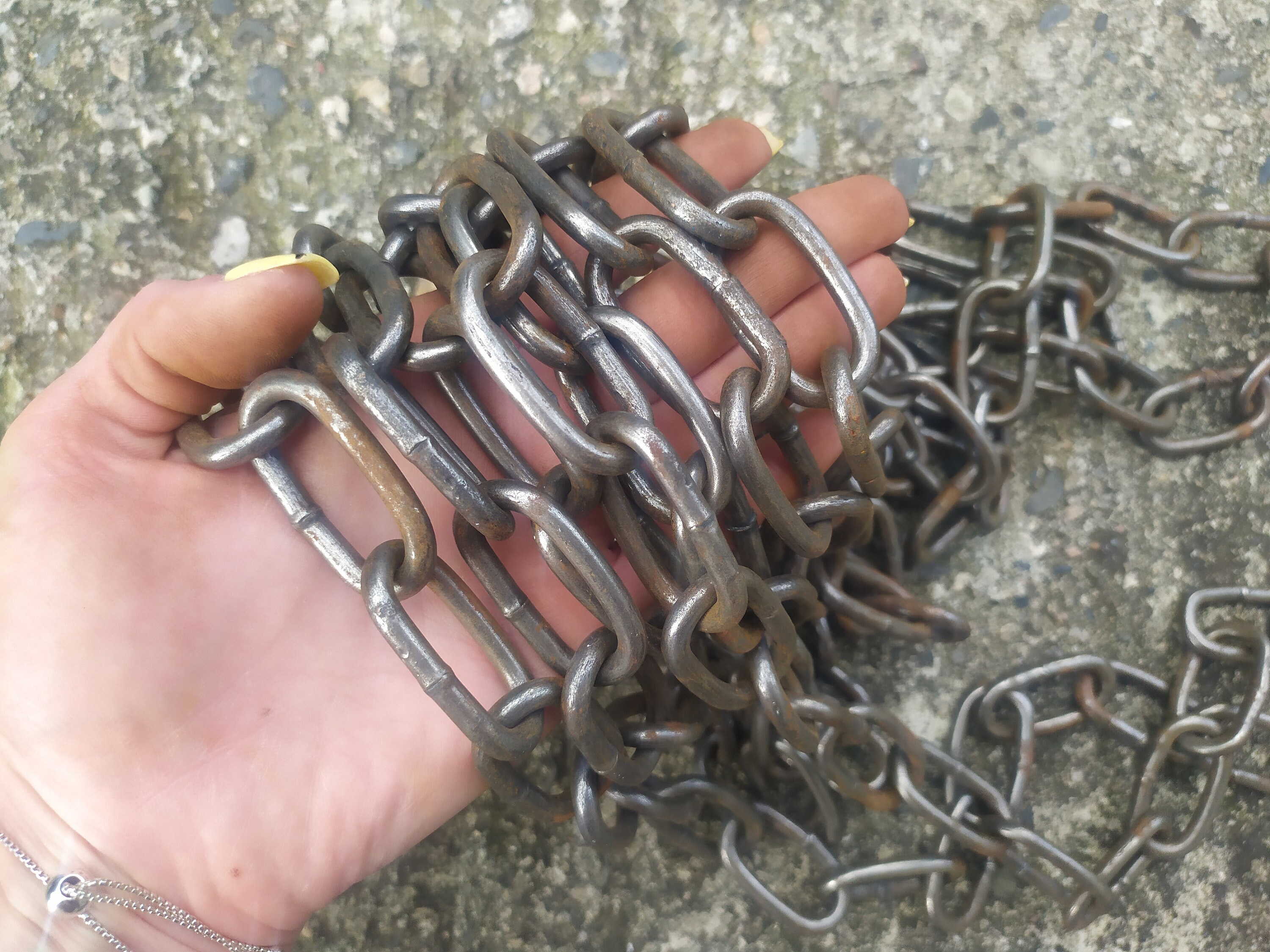 Old Chain Very Long Chain Vintage Chain Rustic and Farm | Etsy