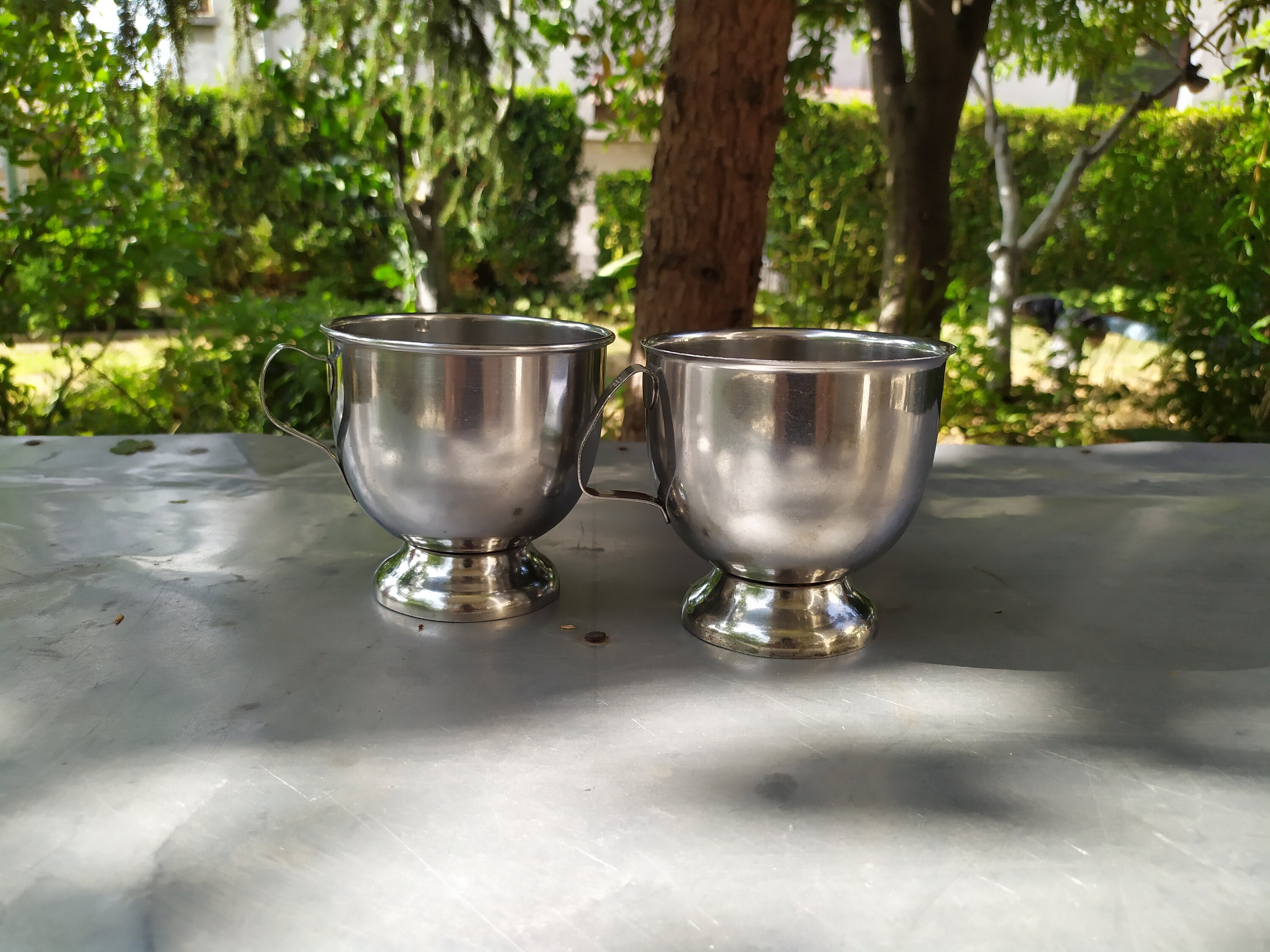 Set 2 Pcs Vintage Large Metal Cups, Retro Travel Cups, Camping Cups ...