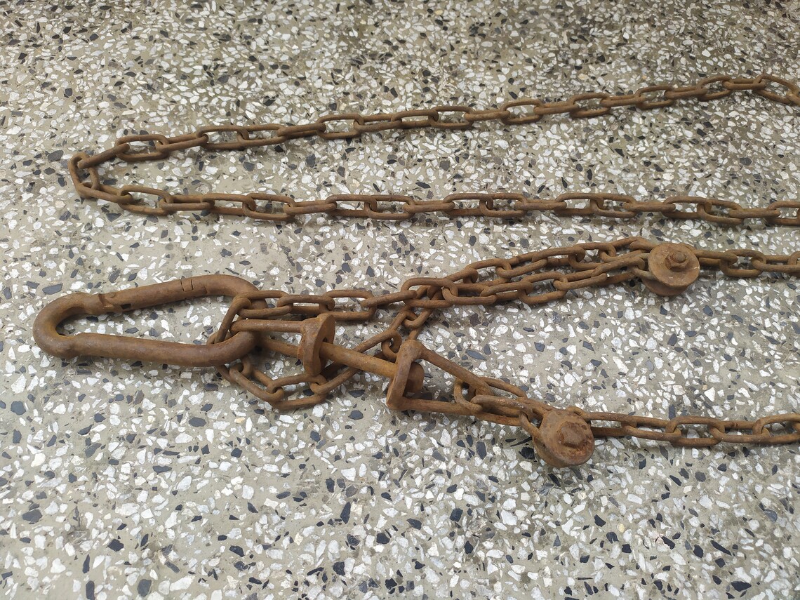 Vintage Chain Old Rusty Chain Rural Animal Chain Rustic and - Etsy