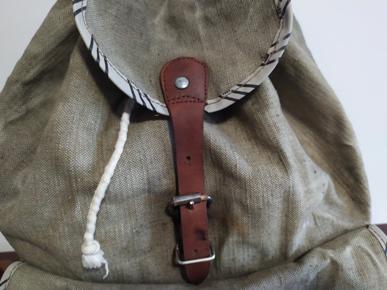 Vintage Military Backpack , Ancient Army Backpack, Green Army Bag With ...