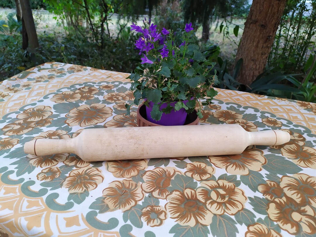 Vintage Handmade Wooden Rolling Pin, Rustic Rolling Pin, Vintage ...